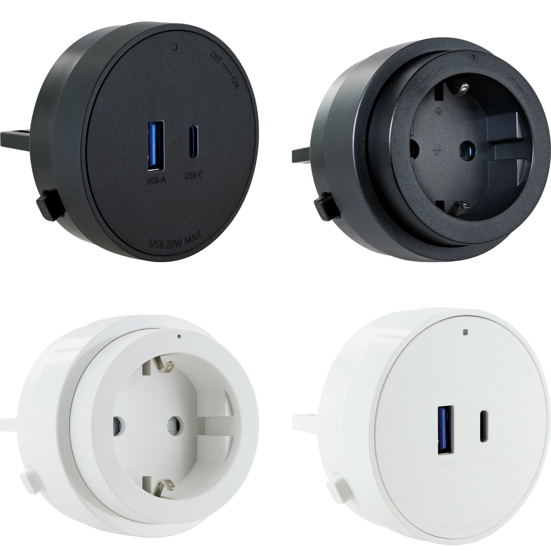 Steckdosen-/USB-Adapter für Stromschienen — Schwaiger GmbH